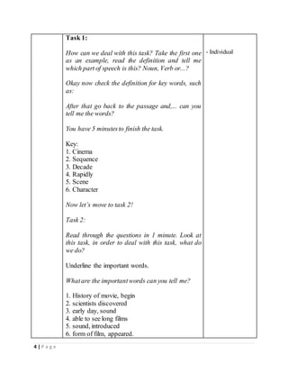 LESSON PLAN reading unit 13 | DOCX