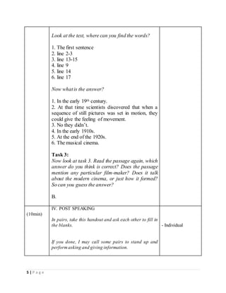 LESSON PLAN reading unit 13 | DOCX