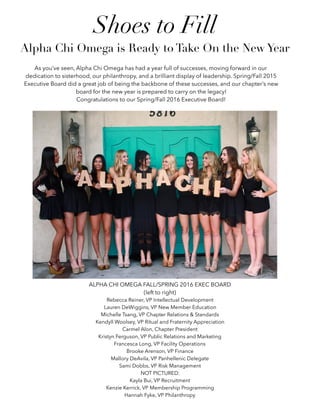 ALPHA CHI OMEGA Newsletter Issue 1 | PDF