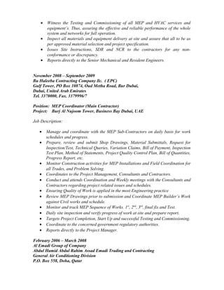 CV - MEP Inspector Engineer Froilan Ramos Balanao | DOC