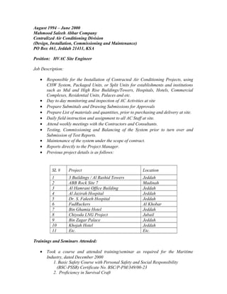 CV - MEP Inspector Engineer Froilan Ramos Balanao | DOC