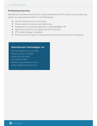 MatrixStream-Corporate-Brochure | PDF
