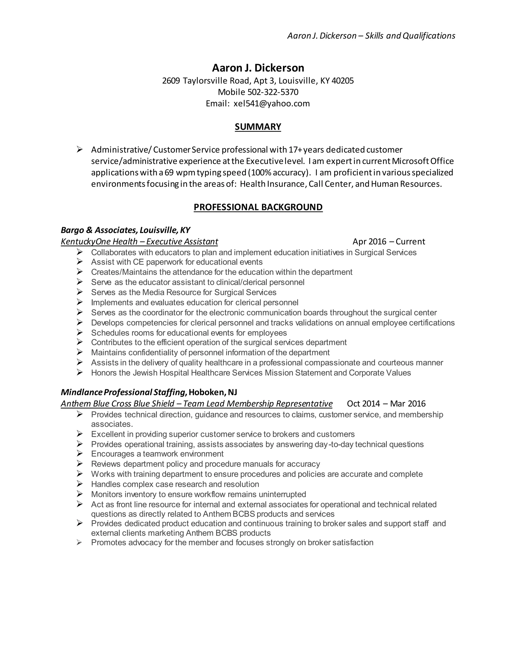 AARON DICKERSON MAY 2016 RESUME | DOCX