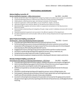 AARON DICKERSON MAY 2016 RESUME | PDF