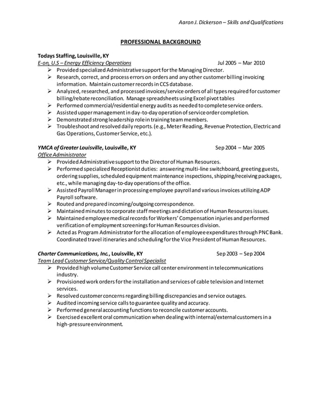 AARON DICKERSON MAY 2016 RESUME | PDF