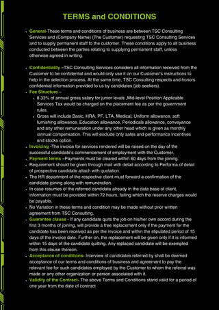 The Tech Stone Consulting - Employement Services | PDF