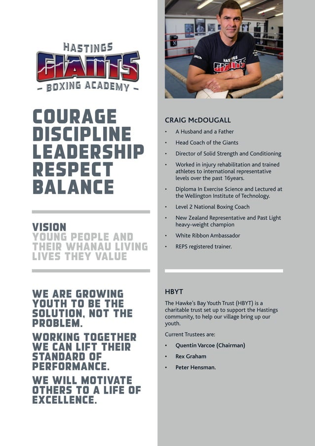Giants Boxing Brochure | PDF