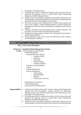 Fadi Amer - CV | PDF | Databases | Computer Software and Applications