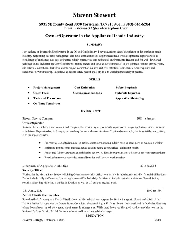 Steven Stewart | DOCX | Education