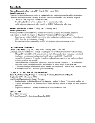 MikeskaResume2015 | PDF
