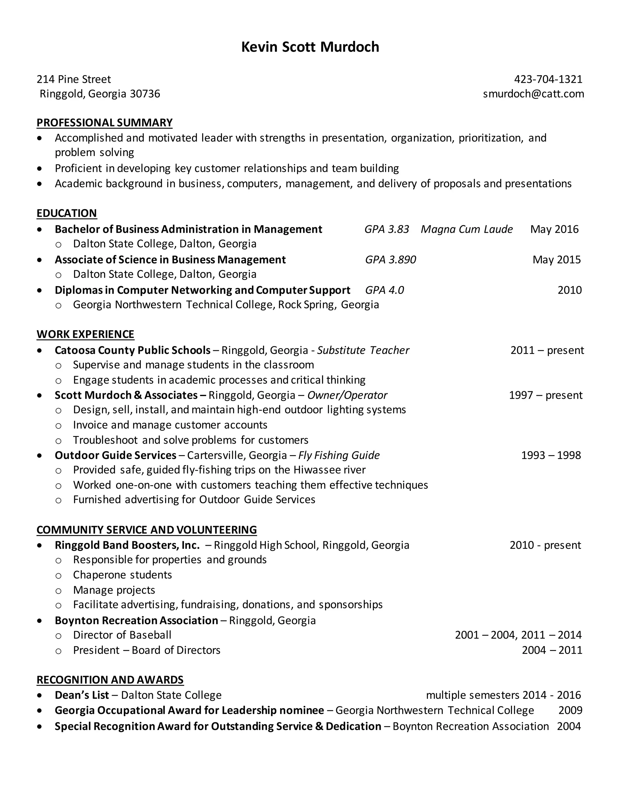 June 2016 Resume | DOCX | Business | Business and Finance