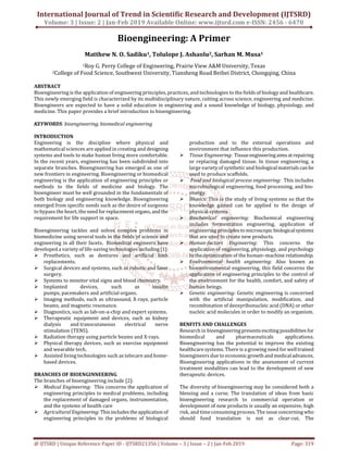Bioengineering A Primer | PDF