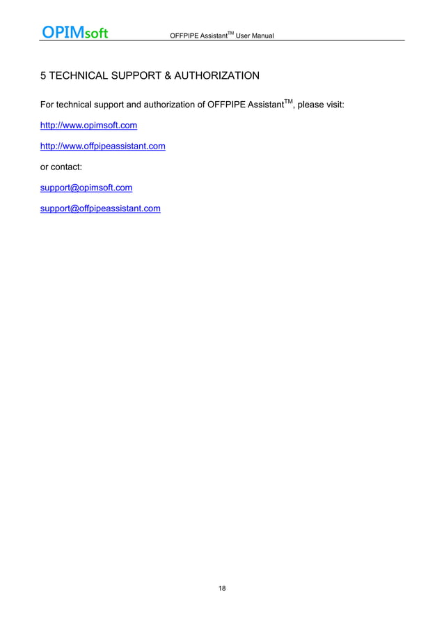OFFPIPE Assistant User Manual 2.0.3 | PDF