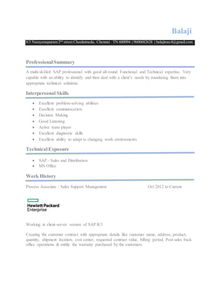 Balaji resume | DOCX