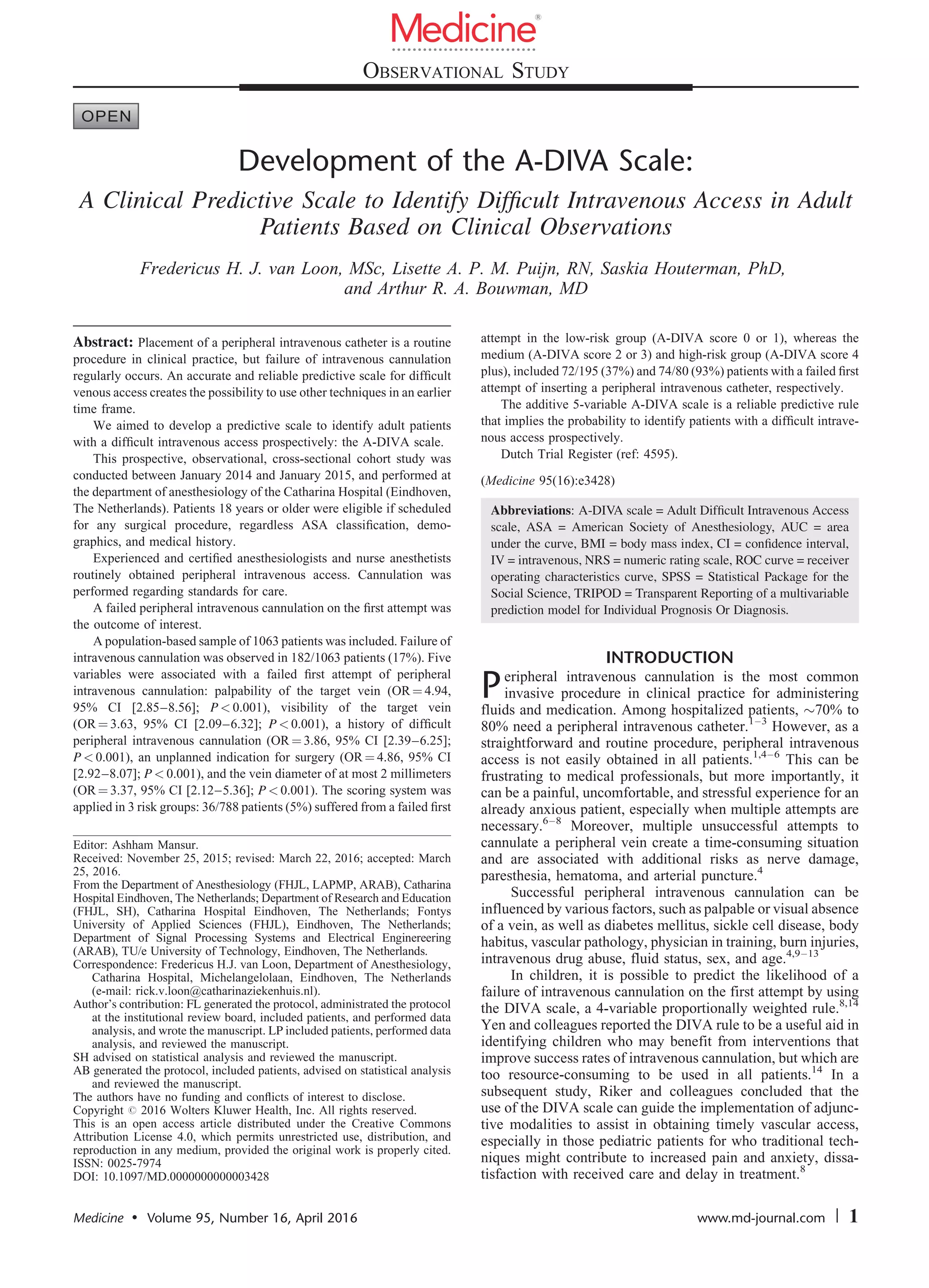 Development of the A-DIVA Scale (Medicine) (1) - Kopie | PDF
