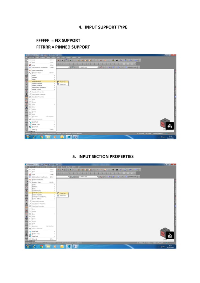STEP BY STEP USING SPACE GASS DESIGN PLATFORM | PDF