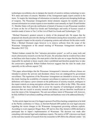 Wassenaar Agreement | PDF