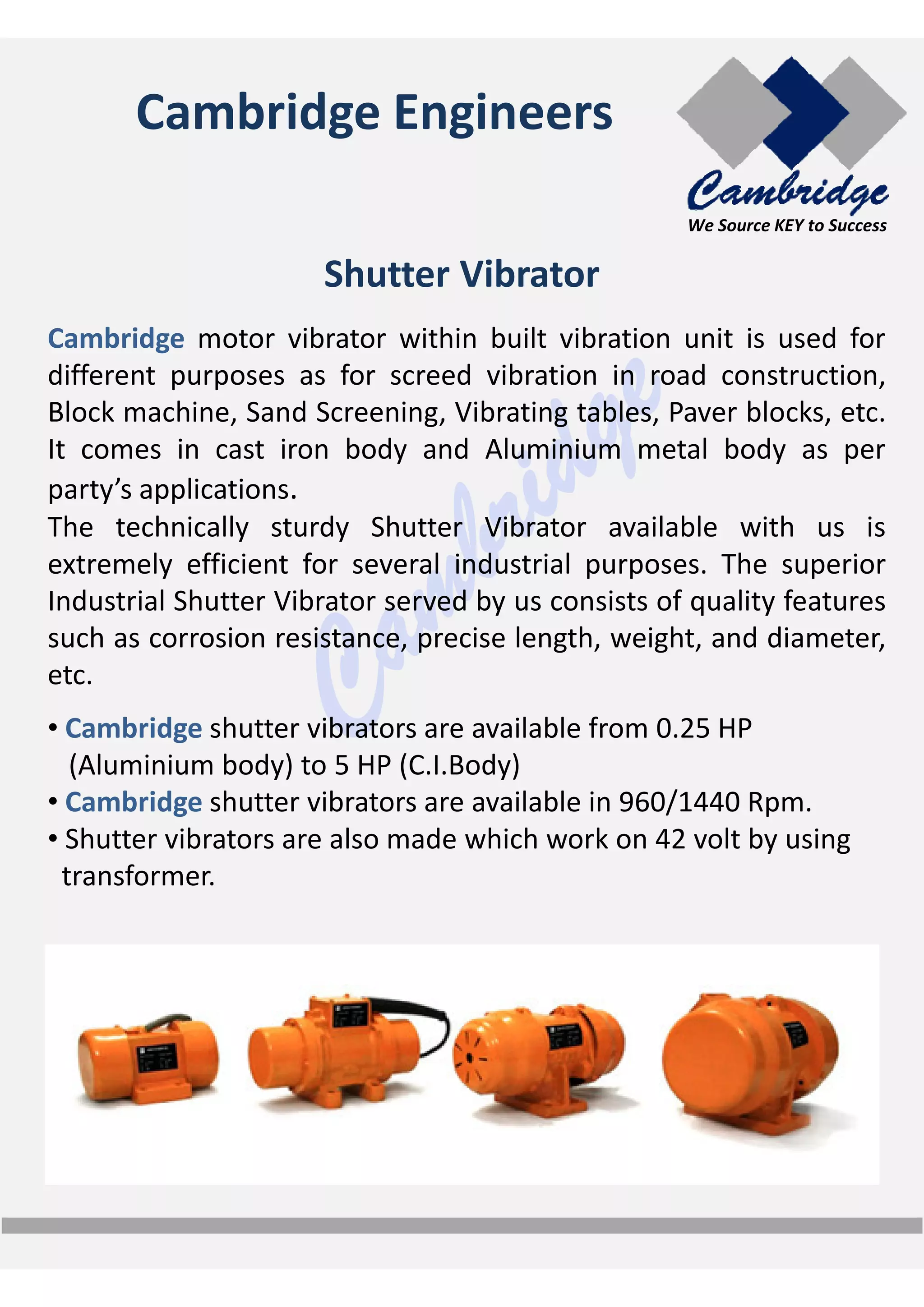 CE Shutter Vibrator | PDF