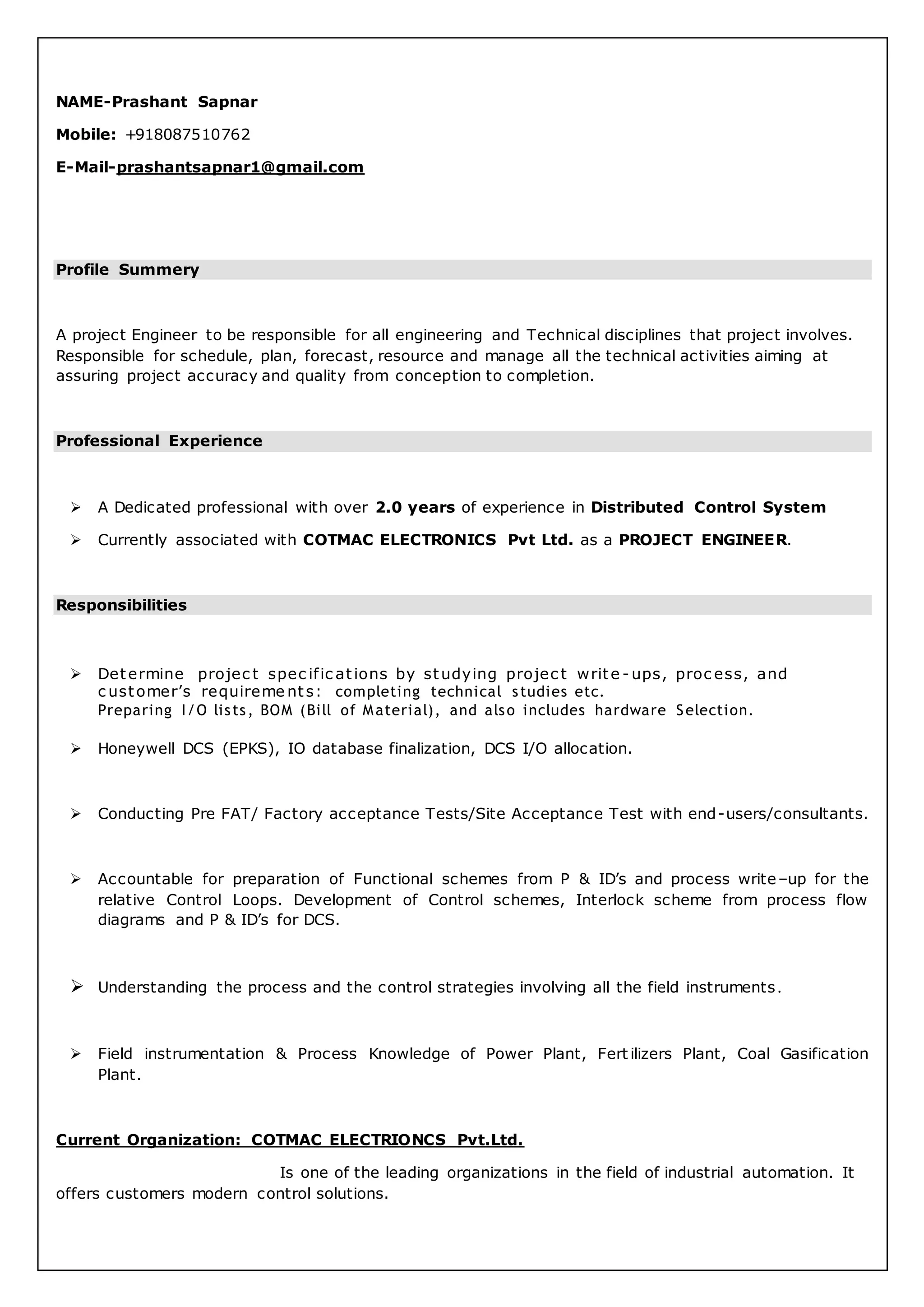 CV_PRASHANT SAPNAR | DOCX