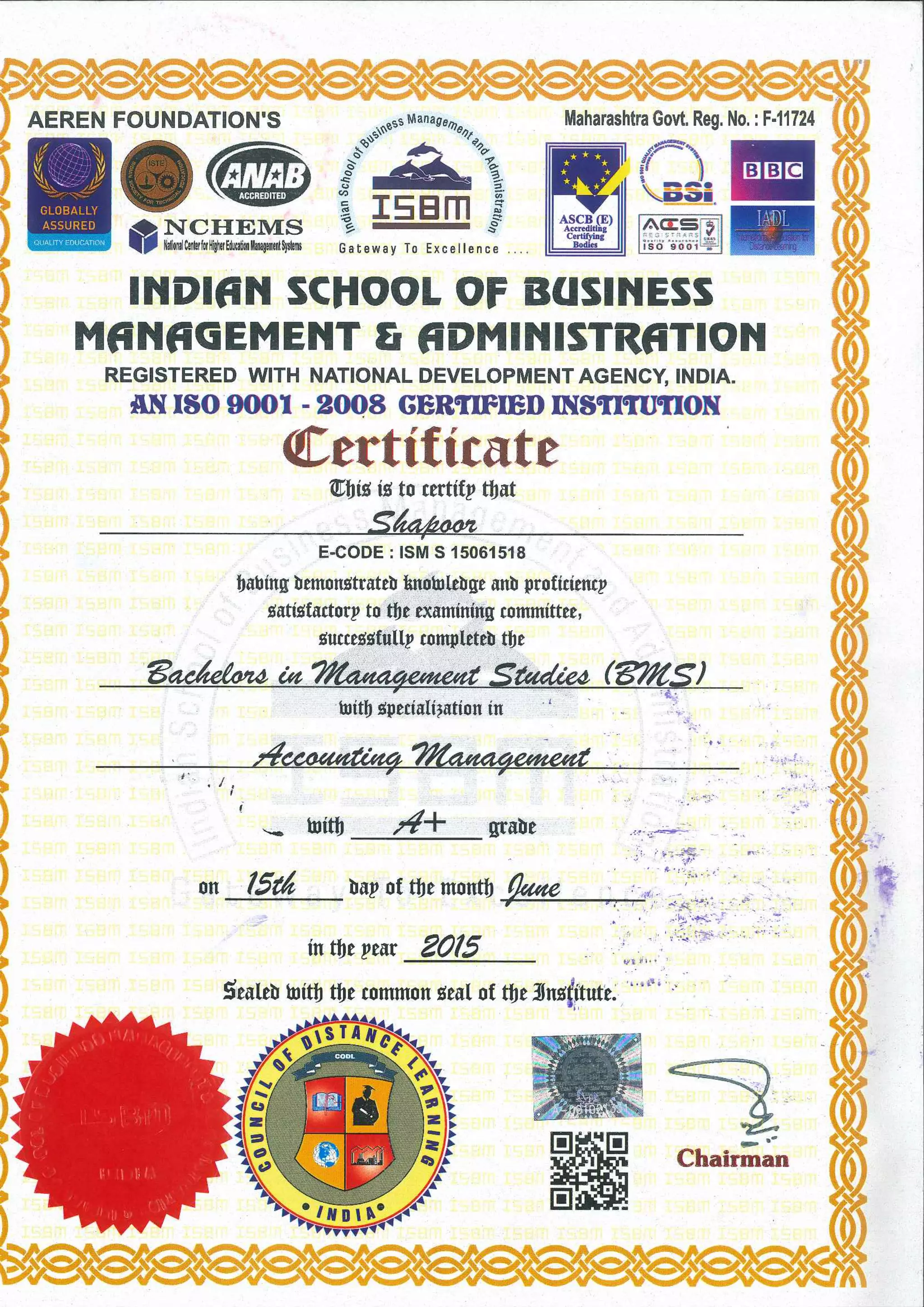 My Certificate and Mark Sheet | PDF
