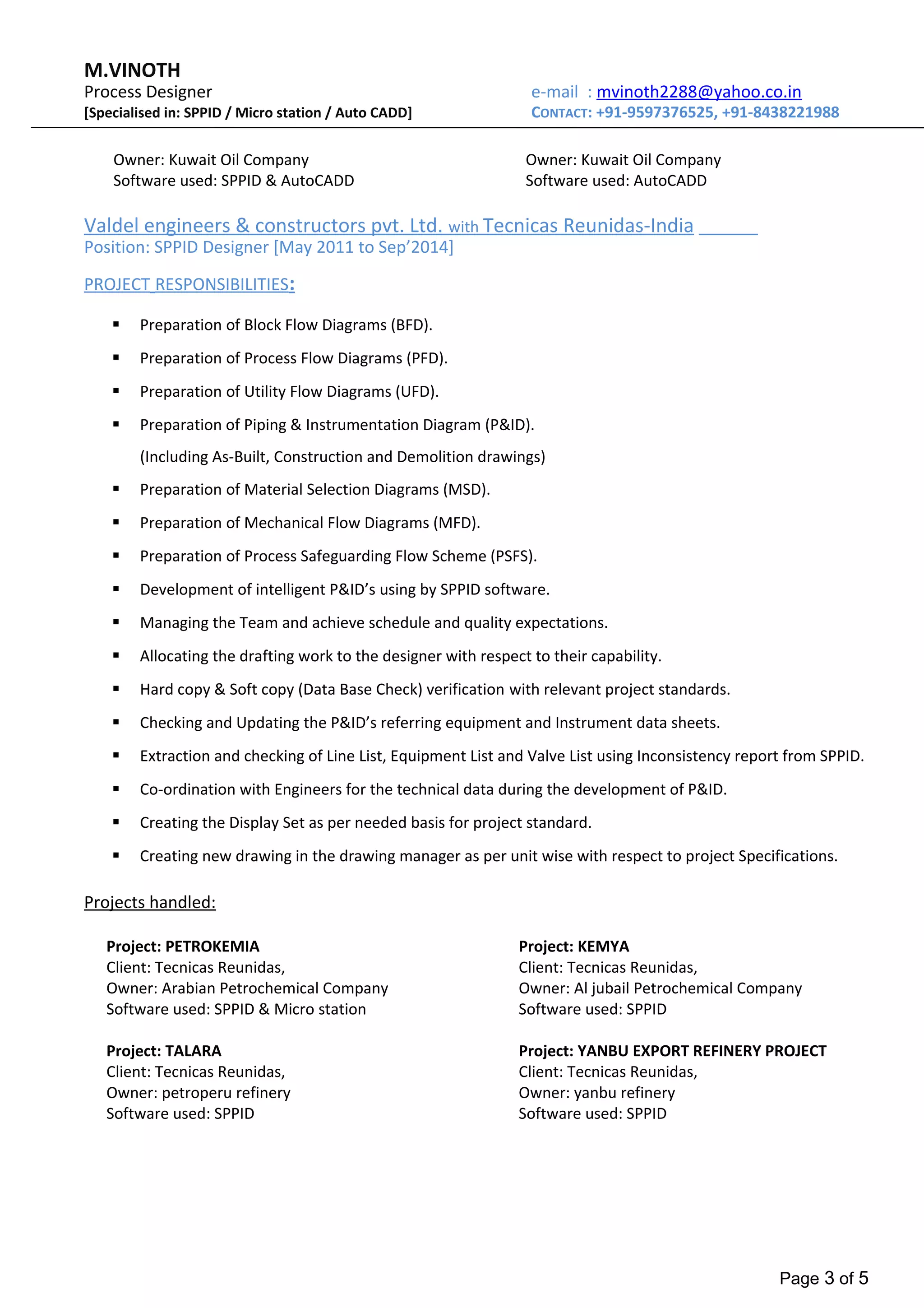 VINOTH MURUGESAN(Process SPPID Designer) | DOC