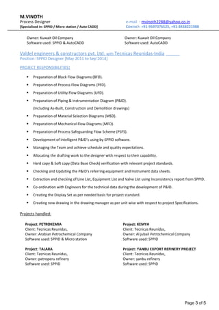 VINOTH MURUGESAN(Process SPPID Designer) | DOC
