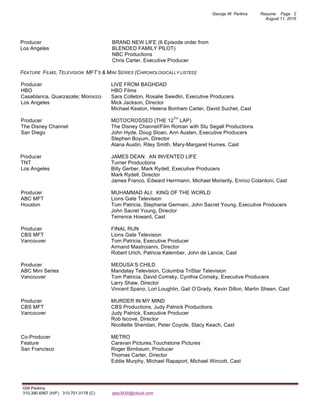 GW Perkins Series resume | PDF