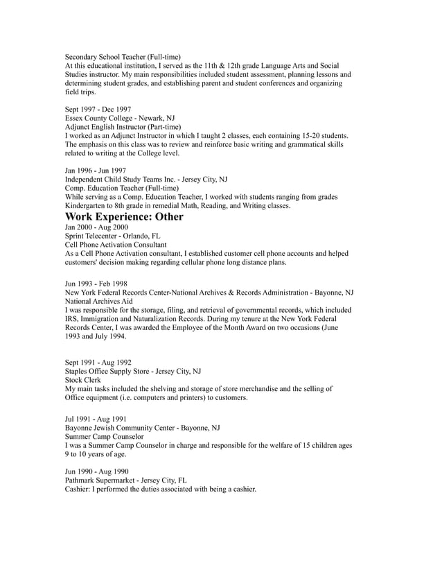 Arjune Marcel Samlall Detailed Resume 2016 | PDF | Free Download