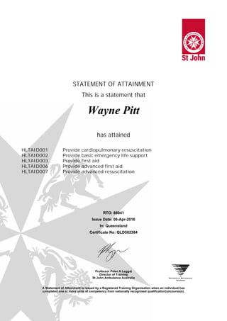 St John advanced first aid | PDF