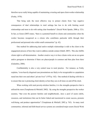 The Practice of Rural Social Work on Poverty and the Effect on Families ...