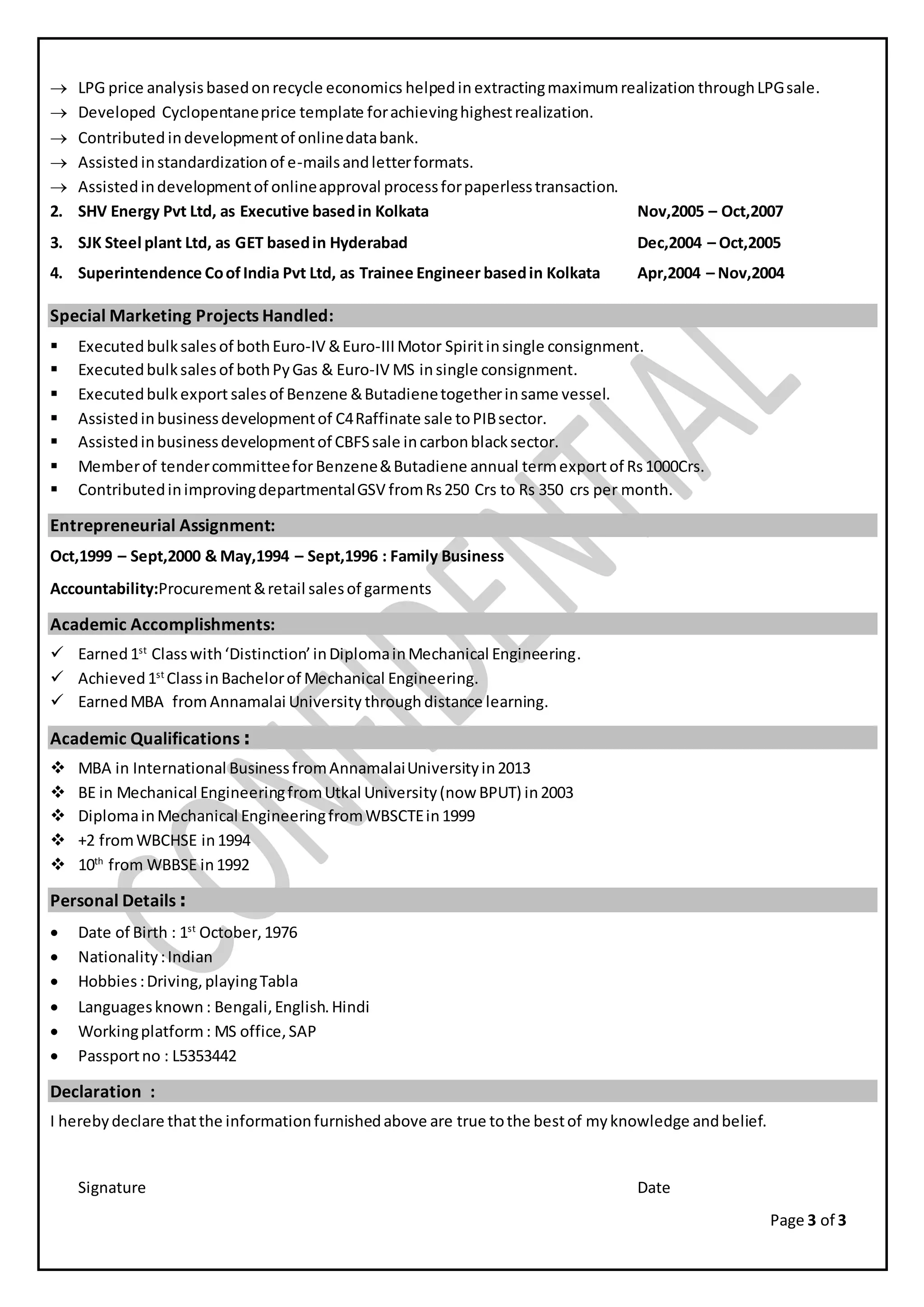 Koushik Dutta CV - Copy | PDF