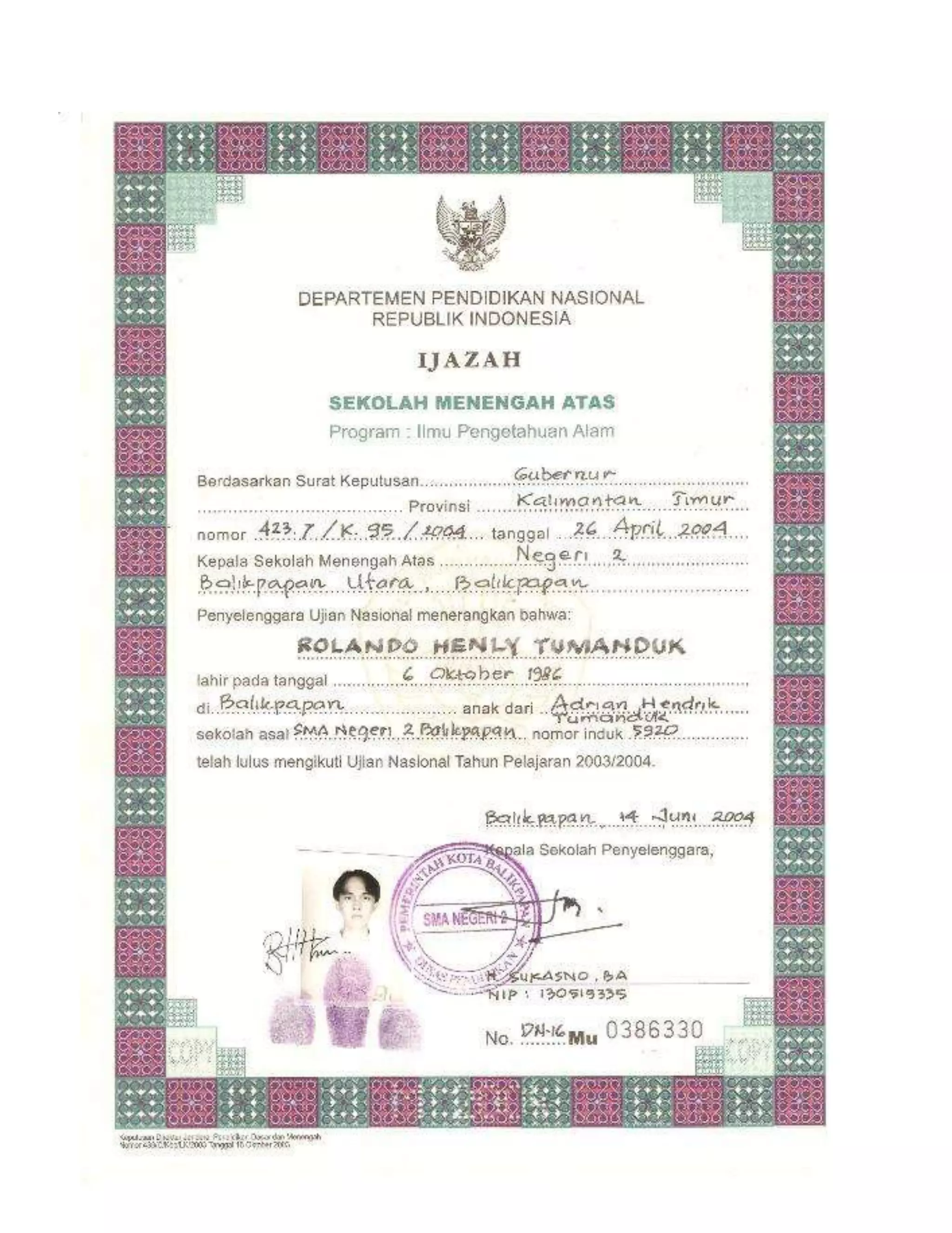 High School Certificate | PDF