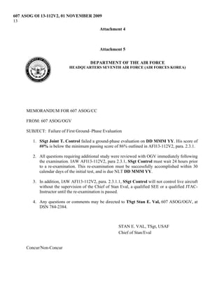 Expired 607 ASOG Standards & Evaluation Program | PDF