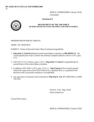 Expired 607 ASOG Standards & Evaluation Program | PDF