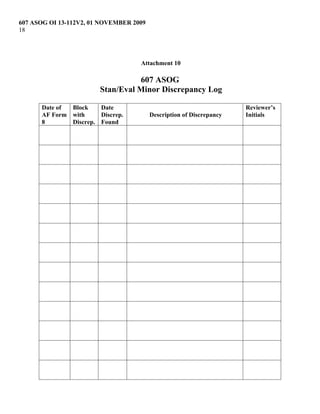 Expired 607 ASOG Standards & Evaluation Program | PDF