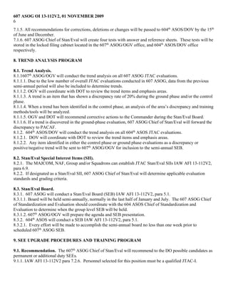 Expired 607 ASOG Standards & Evaluation Program | PDF