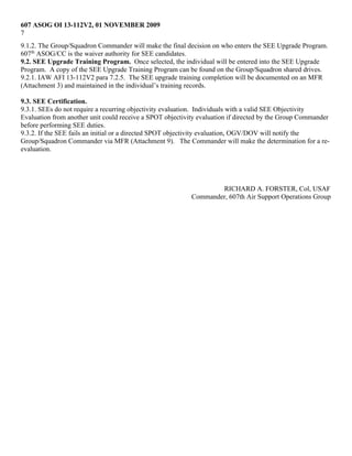 Expired 607 ASOG Standards & Evaluation Program | PDF