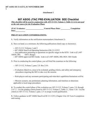 Expired 607 ASOG Standards & Evaluation Program | PDF