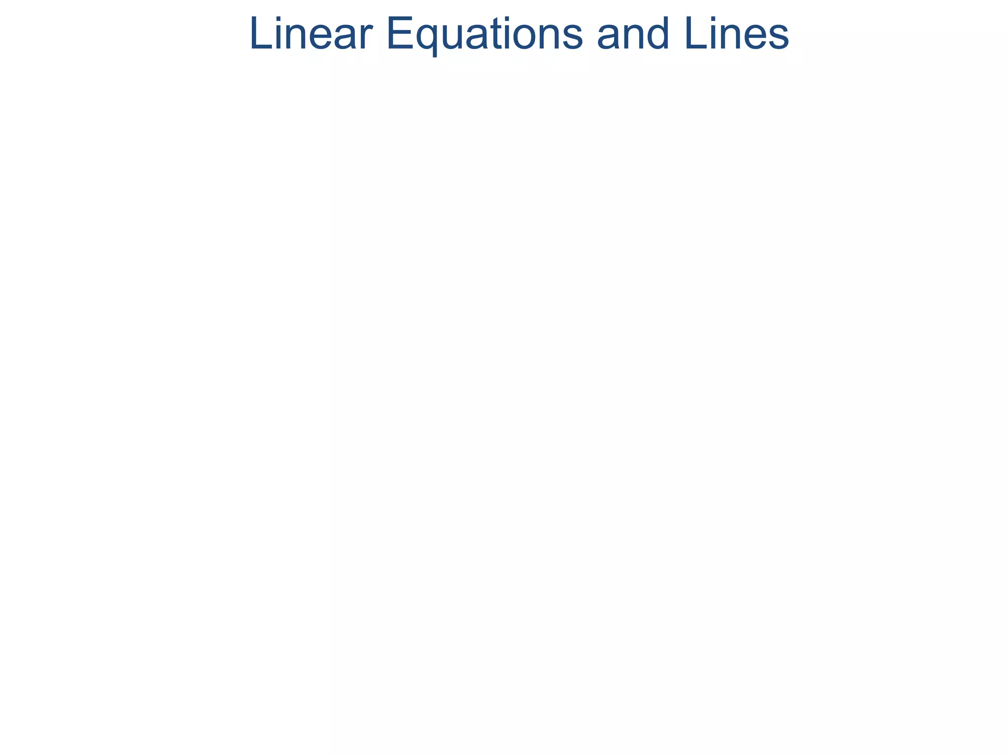 57 graphing lines from linear equations | PPT