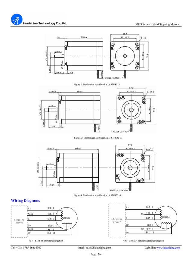 57 hs datasheet | PDF | Auto Type | Automotive