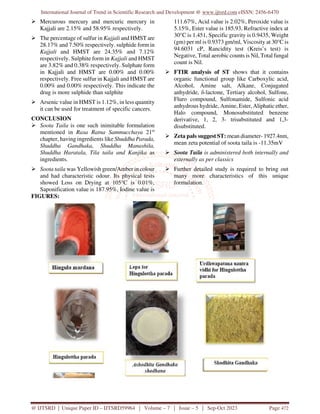Pharmaceutico Analytical Study of Soota Taila An Inimitable Formulation ...