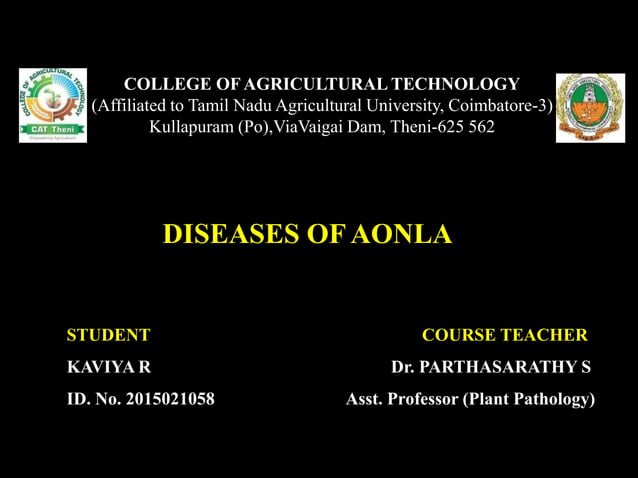 DISEASES OF AONLA | PPTX | Gardening | Home & Garden