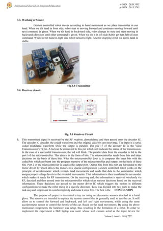 Gerture controlled Robot | PDF