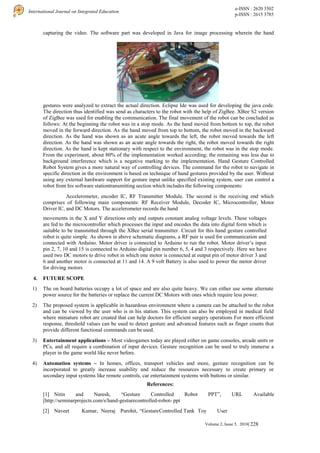 Gerture controlled Robot | PDF