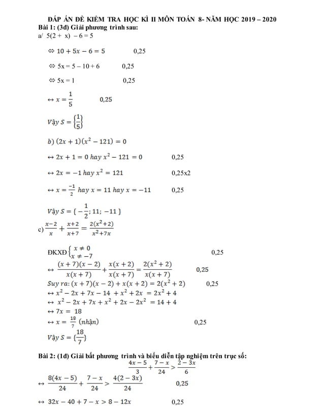 Đề Thi HK2 Toán 8 - THCS Phạm Văn Chiêu | DOC