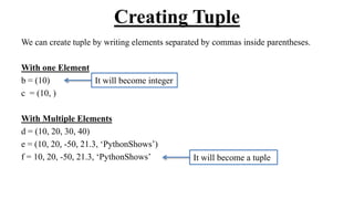 58. Tuples python ppt that will help you understand concept of tuples | PPT