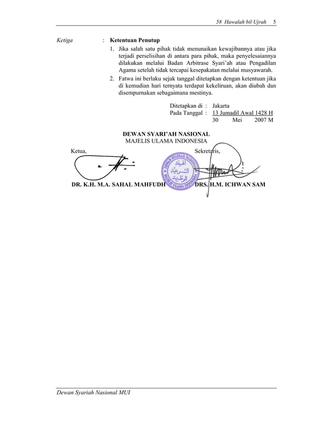 58 hawalah bil-ujrah | PDF