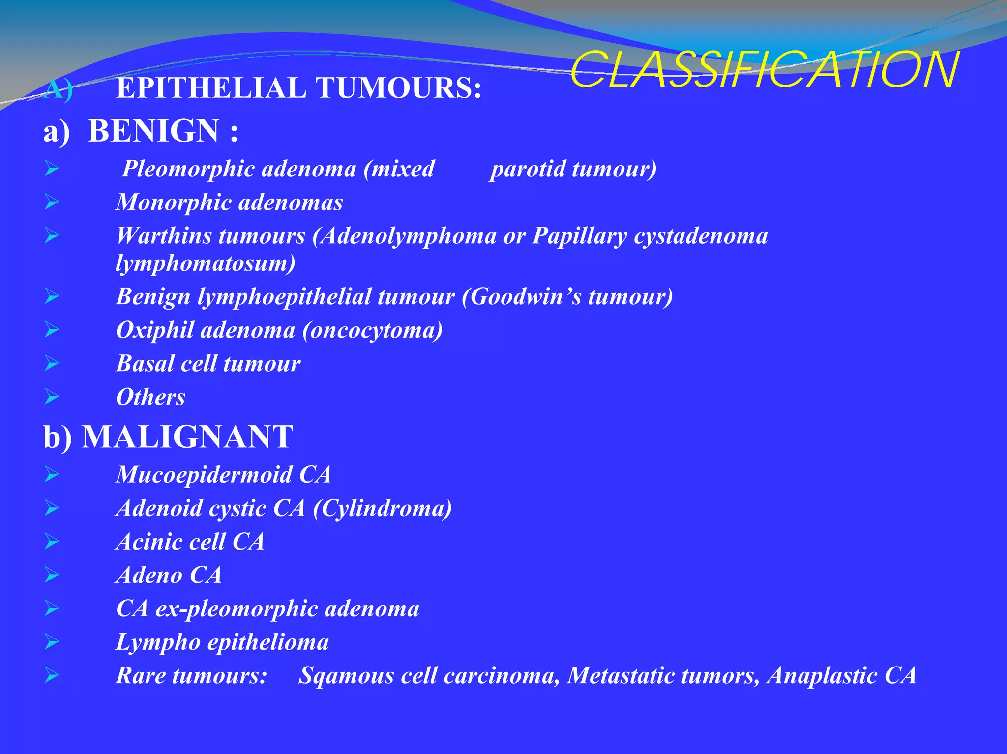 Parotid gland tumours Conference Presentation | PDF