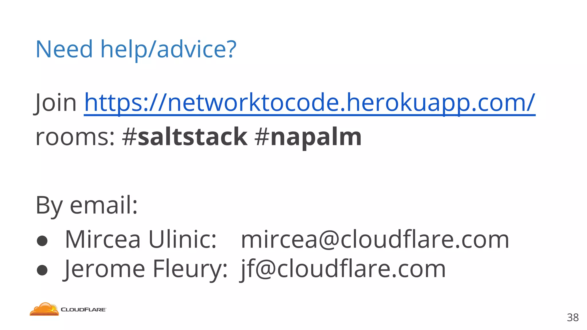 Network Automation with Salt and NAPALM: Introuction | PPT