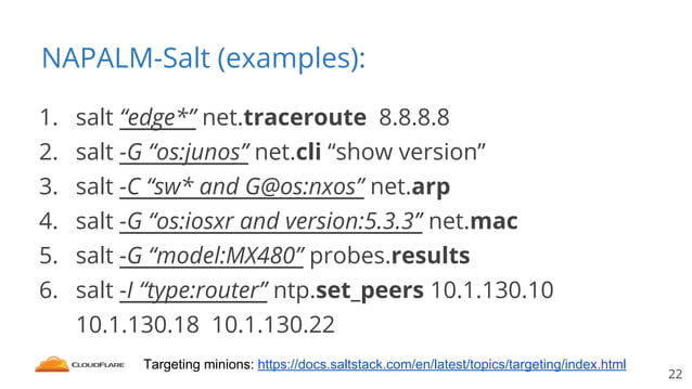 Network Automation with Salt and NAPALM: Introuction | PPT